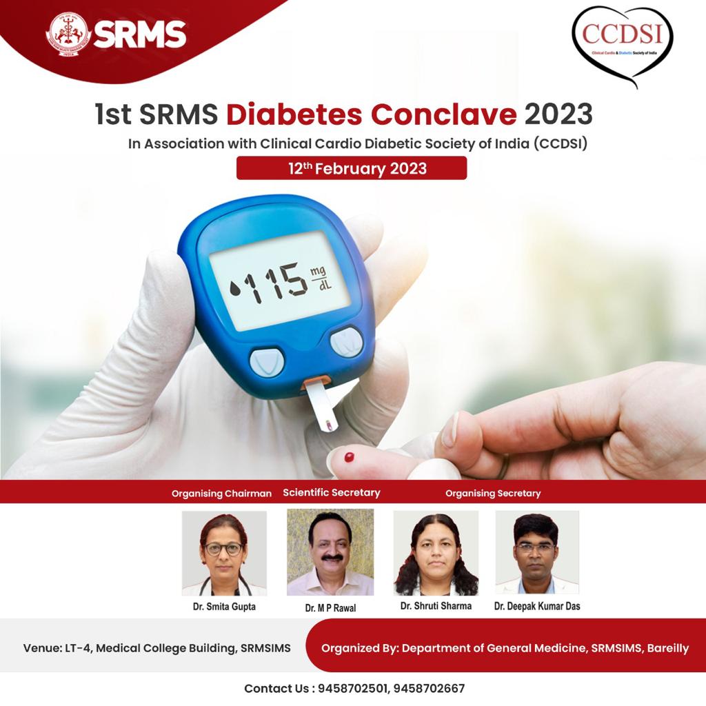 SRMS TO HOLD FIRST-EVER DIABETES CONCLAVE ON 12TH FEBRUARY 2023 - Shri ...